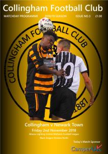 Collingham FC Matchday Programmes - Collingham Football Club