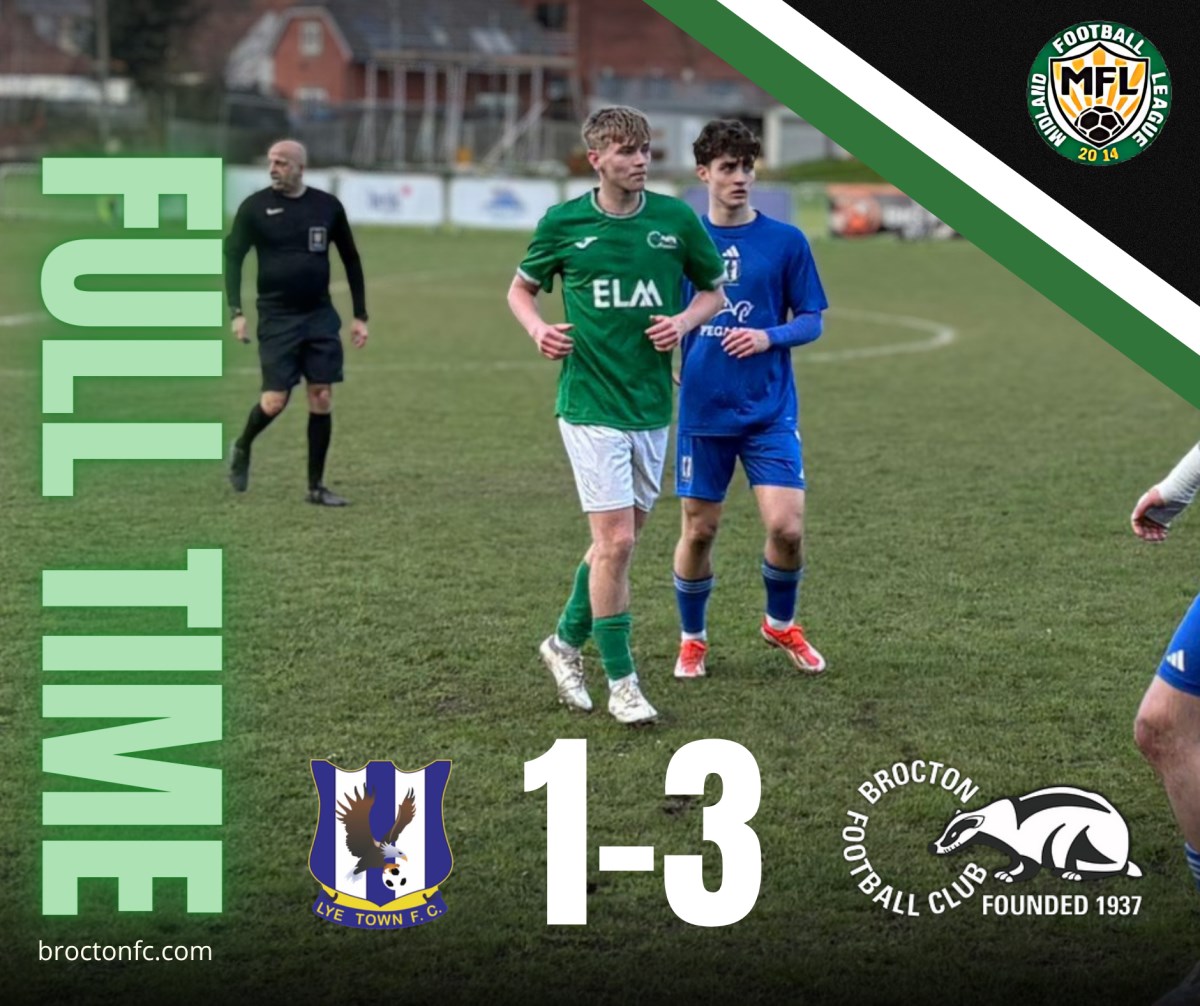 Lye Town 1–3 Brocton - Match Report - Brocton Football Club