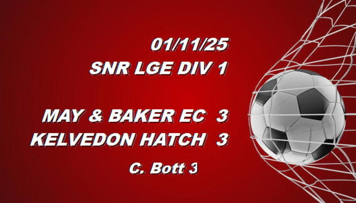 May & Baker EC 3–3 Kelvedon Hatch - Match Report - Kelvedon Hatch ...