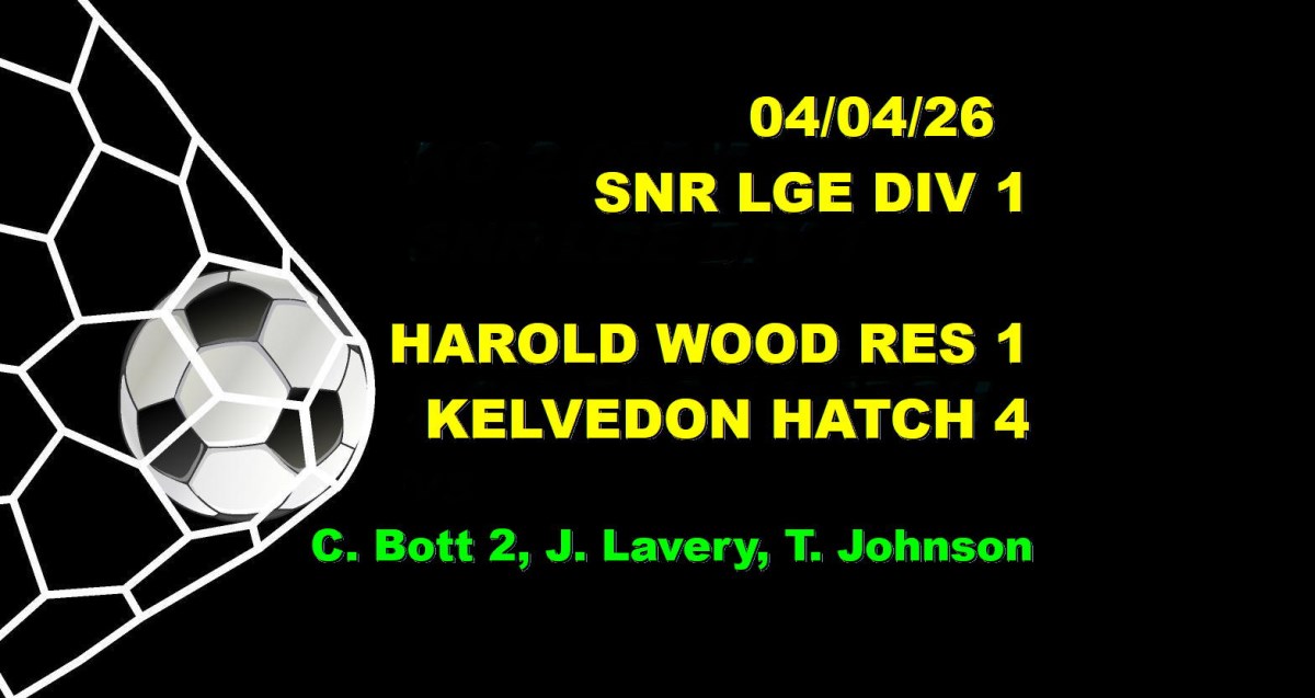 Harold Wood Athletic Res 1–4 Kelvedon Hatch - Match Report - Kelvedon ...