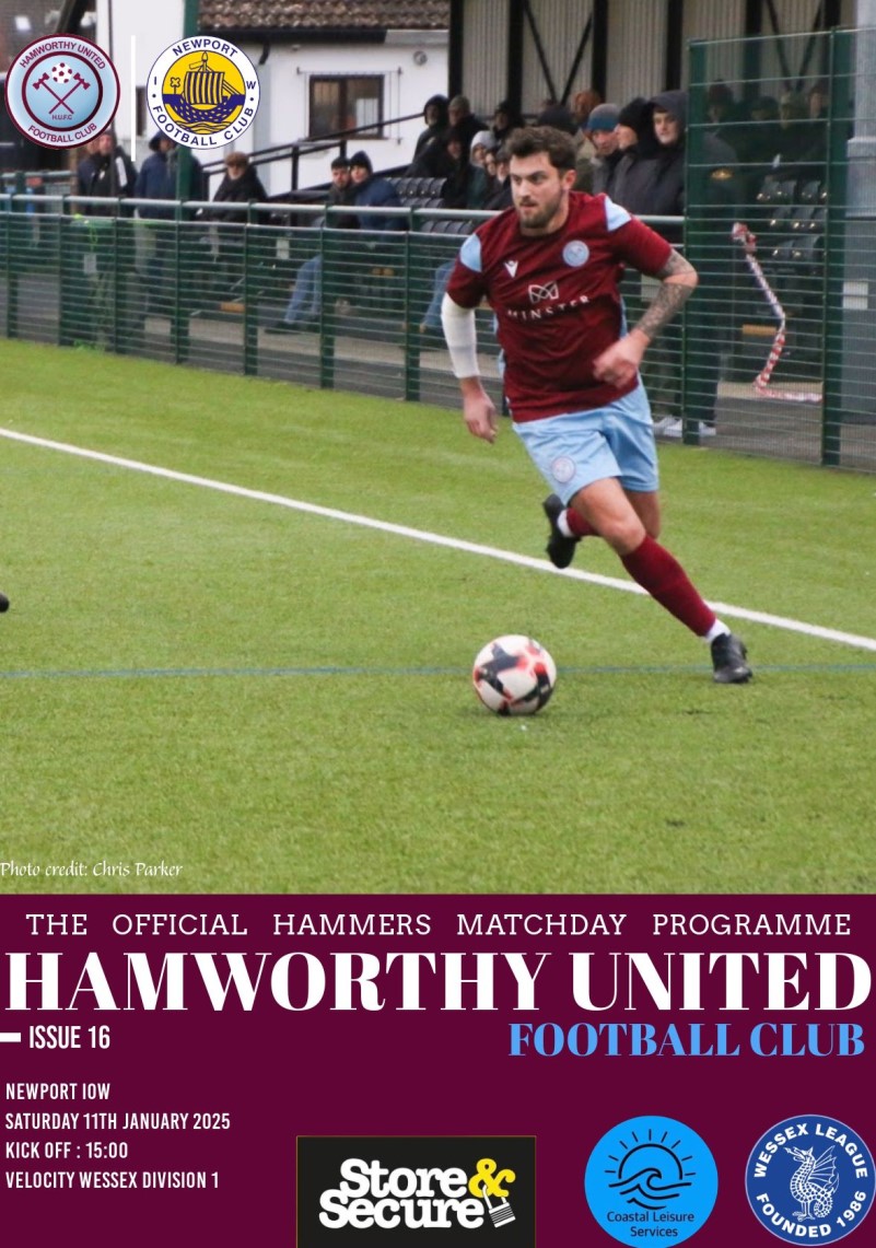 Match Programme: Hamworthy United vs. Newport IoW - Hamworthy United FC