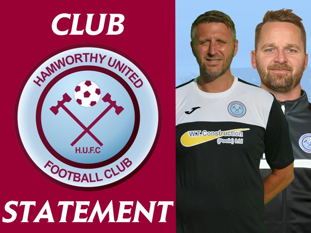 Club Statement: New Management Team Announced - Hamworthy United FC