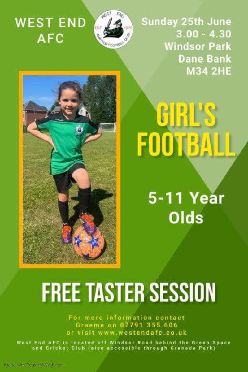 Club To Host Girls Football Taster Session - West End AFC