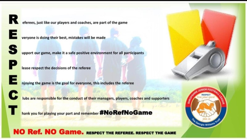 Respect our Referees - Shrewsbury Juniors Football Club