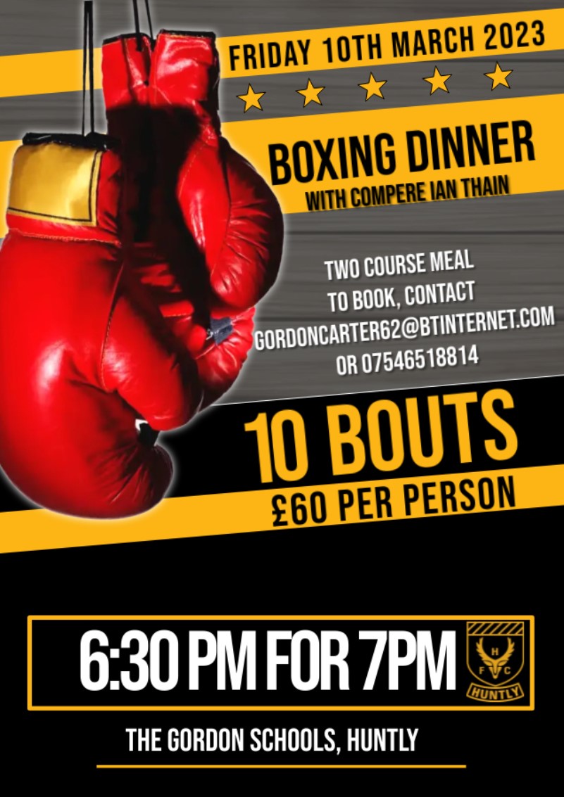 Huntly FC Boxing Dinner 2023 - Huntly Football Club