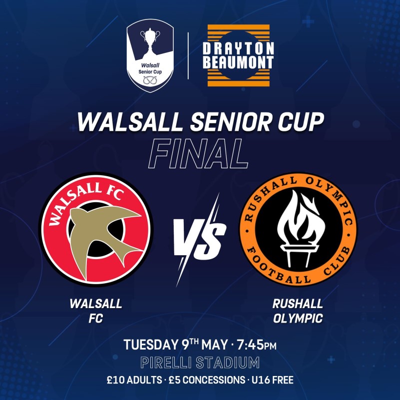 WALSALL SENIOR CUP FINAL: INFORMATION FOR TUESDAY'S GAME - RUSHALL ...