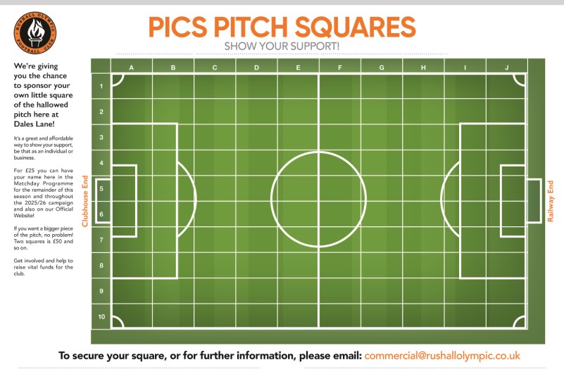 PICS PITCH SQUARES: SHOW YOUR SUPPORT - RUSHALL OLYMPIC FC