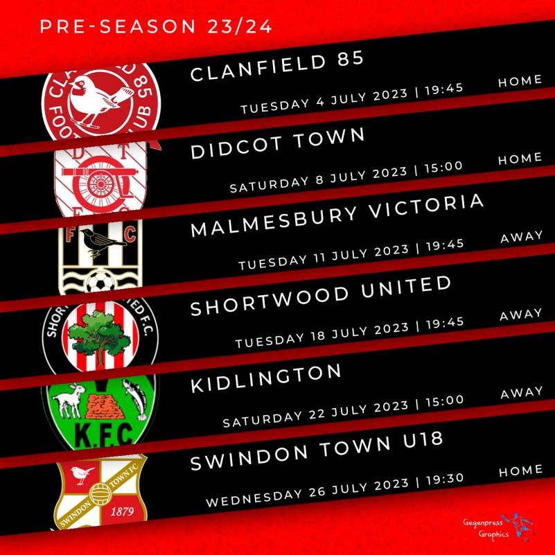 Pre Season Fixtures Announced - Fairford Town
