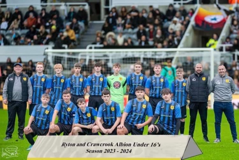Under 16 Team Group - Ryton and Crawcrook Albion (Youth) Football Club