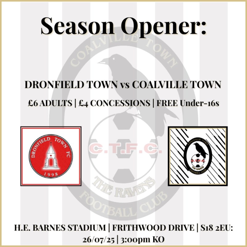 Coalville Town Football Club, Dronfield Town vs Coalville Town - Match ...