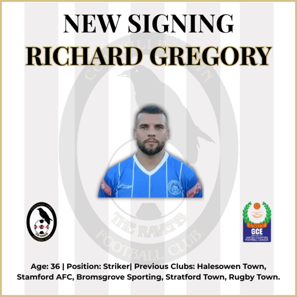 New Signing! Richard Gregory Joins the Ravens - Coalville Town Football ...