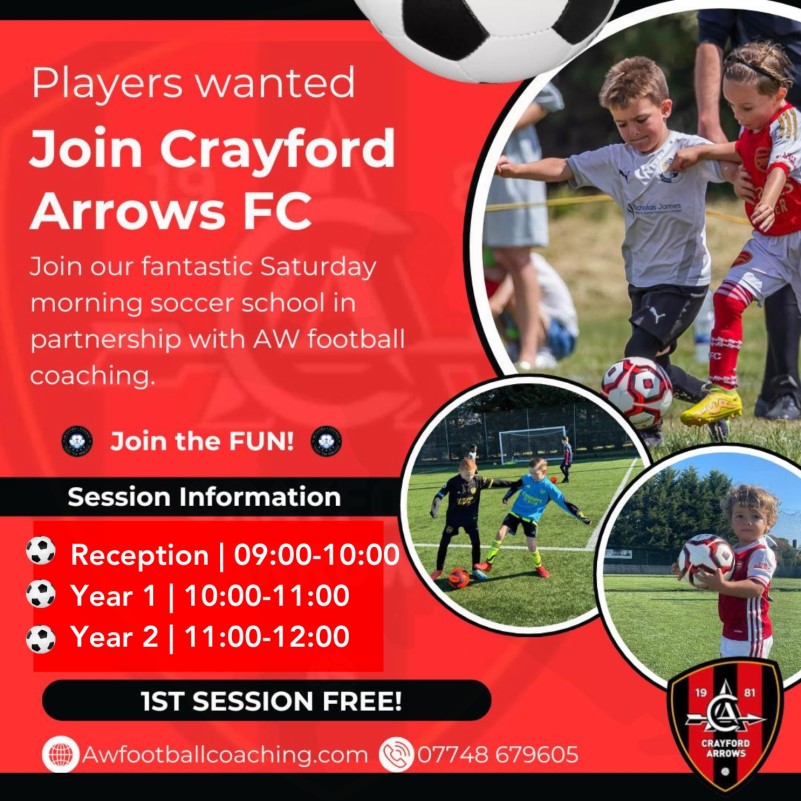 Crayford Arrows Soccer School - Crayford Arrows Football Club