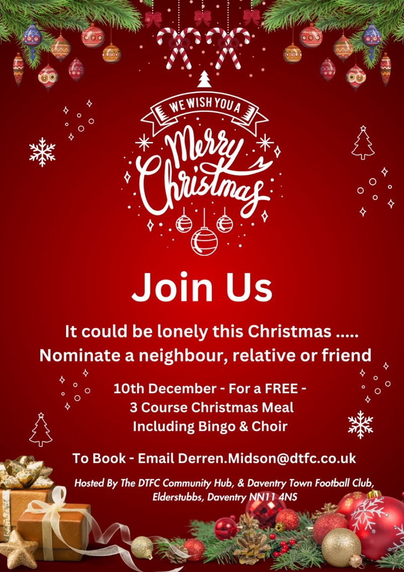OAP Free Christmas Dinner - Daventry Town