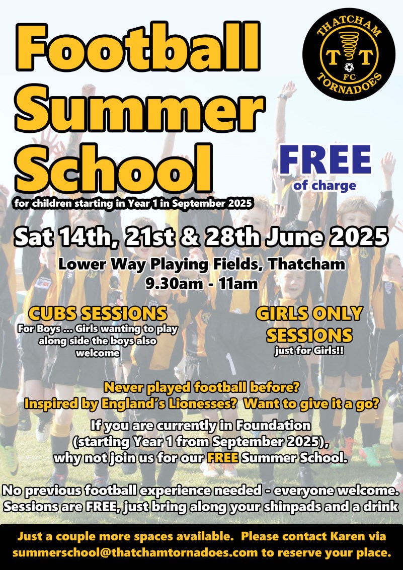 Thatcham Tornadoes Summer School 2025 - Thatcham Tornadoes