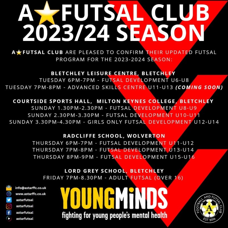 UPDATED - 2023/24 FUTSAL PROGRAM - A⭐️Football & Futsal Club