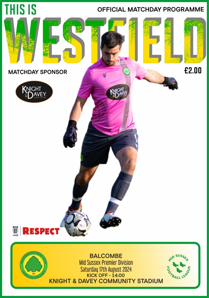 MATCHDAY PROGRAMMES - Westfield Football Club (Sussex)