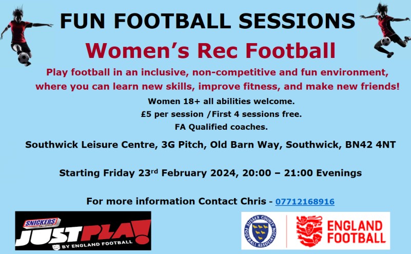Fishersgate Flyers FC, Women's Football Sessions