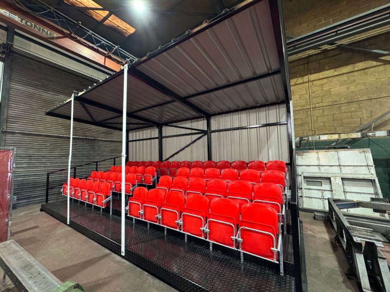 The new stand is built and ready - Sturminster Newton United FC