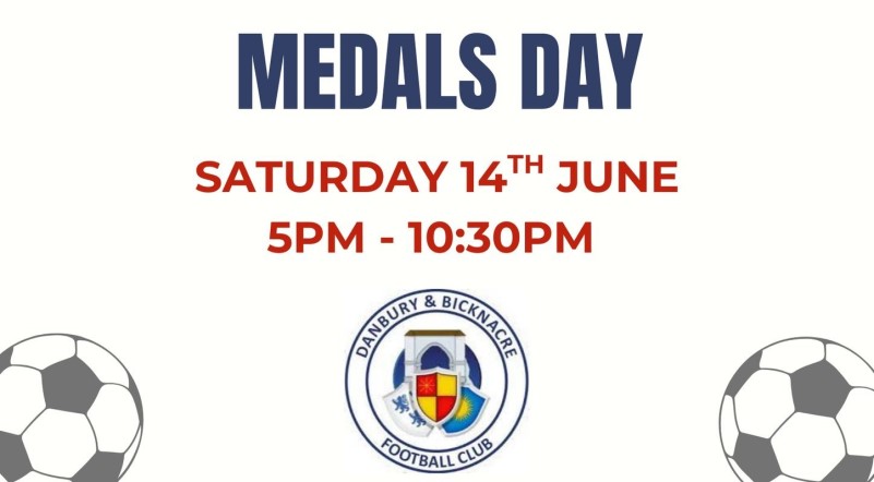 CLUB MEDALS DAY Announced - Saturday 14th June 2025 - Danbury ...