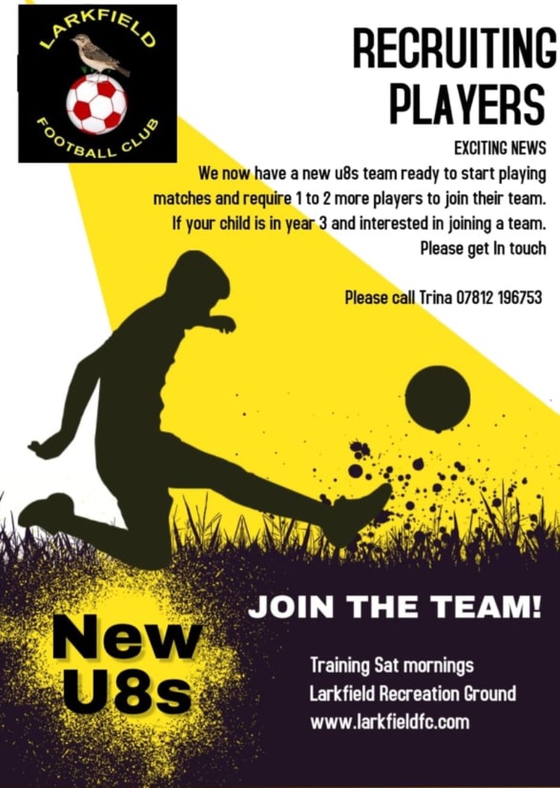 PLAYERS WANTED - New Under 8 Team - Larkfield Football Club