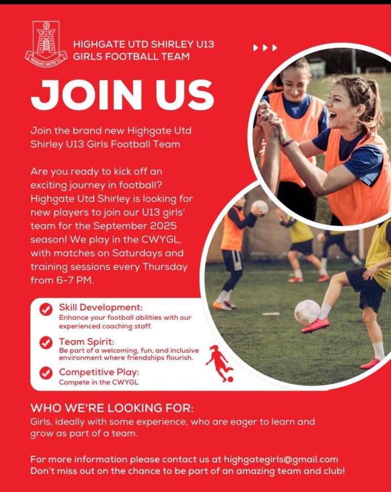 The girls are coming to Highgate - Highgate United