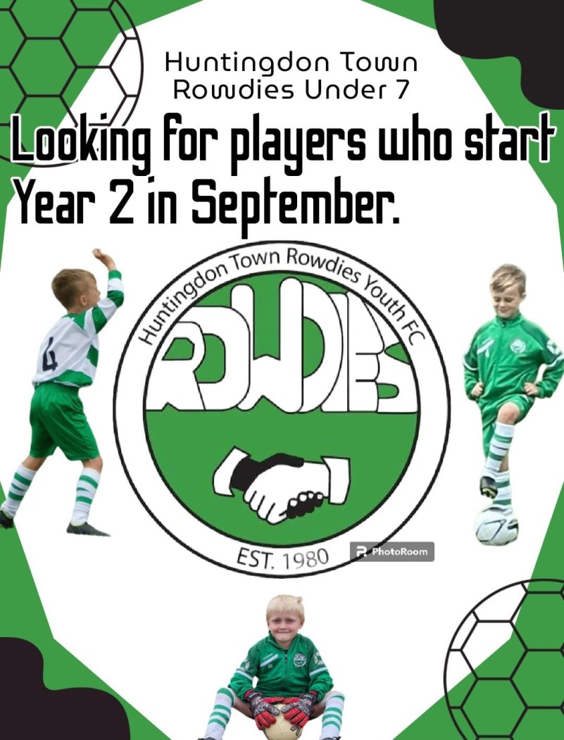 Rowdies new U7 team for season 2024-2025 - Huntingdon Town Rowdies Youth FC