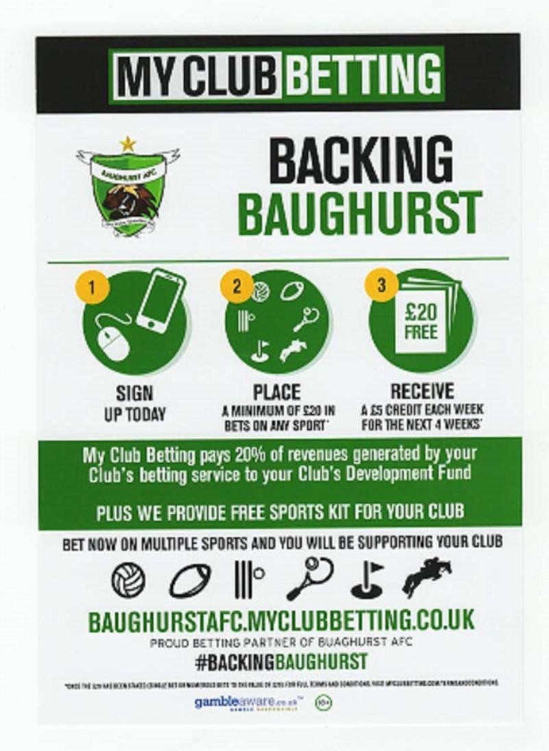 Baughurst AFC, BACKING BAUGHURST