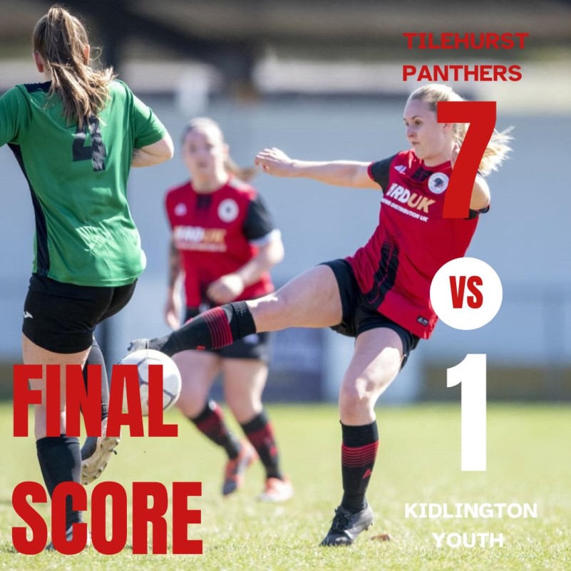 Tilehurst Panthers, Tilehurst Panthers Women 7 - 1 Kidlington Youth