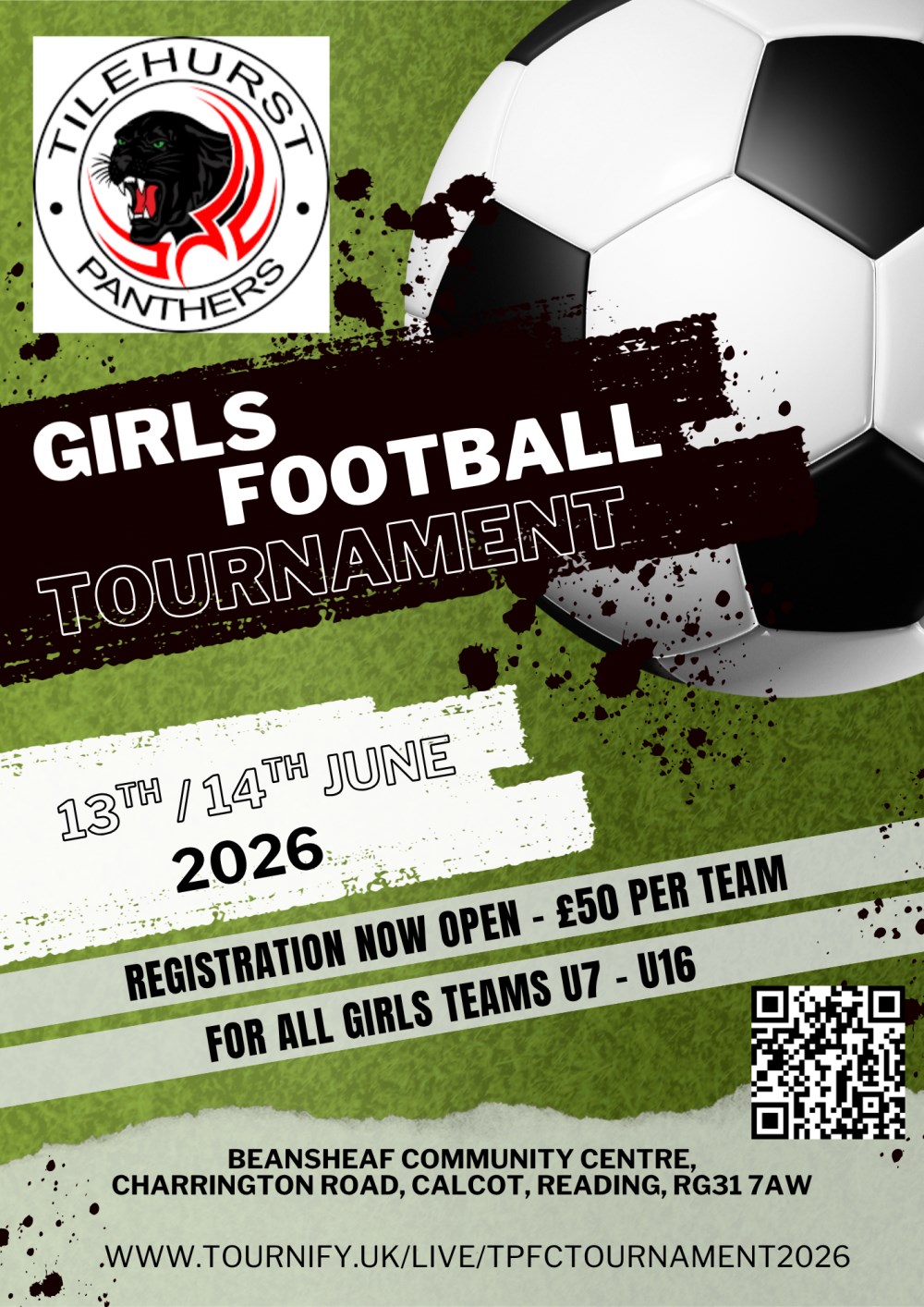 Tilehurst Panthers Girls Football Tournament 2026 - Tilehurst Panthers