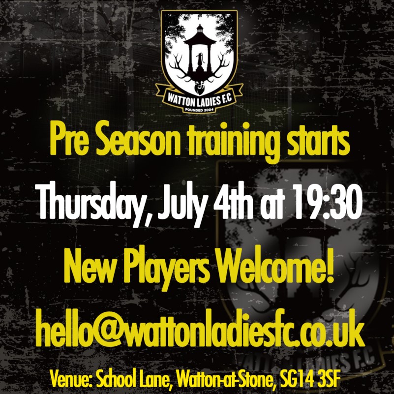 Pre Season Date Announced - Watton Ladies FC