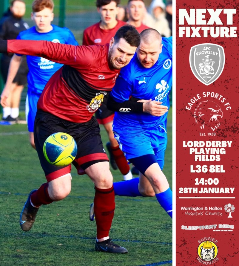 OVER THE BORDER TO KNOWSLEY - Eagle Sports Football Club