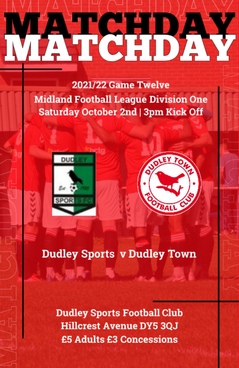 2021/22 Match Preview - Dudley Sports (A) - DUDLEY TOWN FC