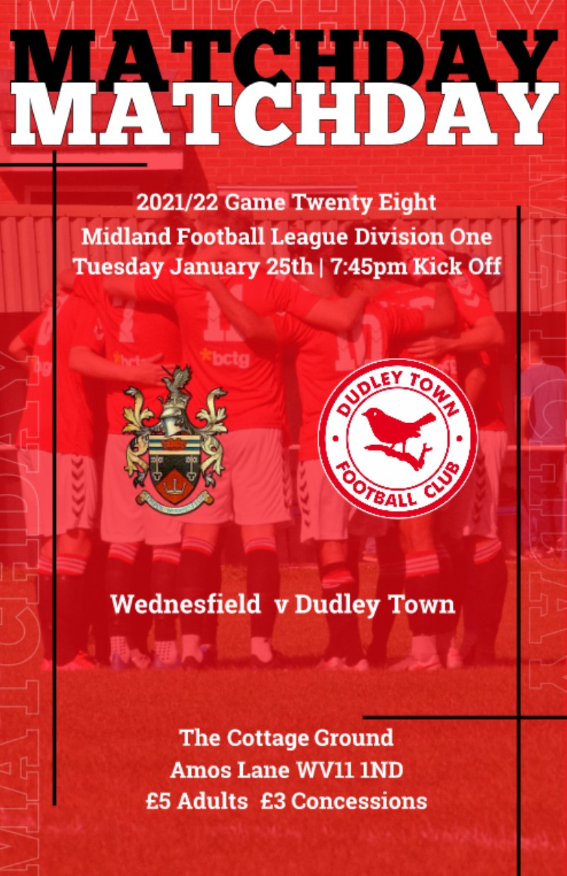 2021/22 Match Preview - Wednesfield (A) - DUDLEY TOWN FC