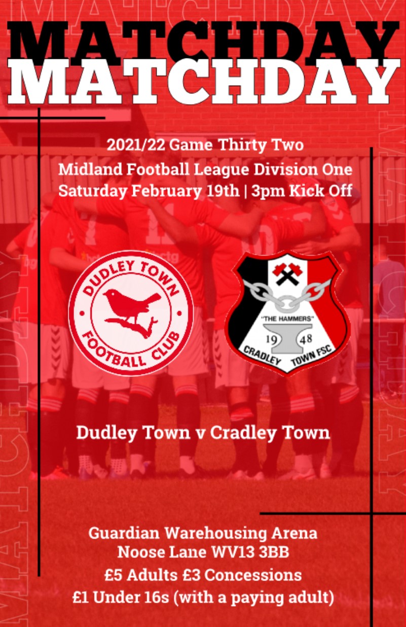 2021/22 Match Preview - Cradley Town (H) - DUDLEY TOWN FC