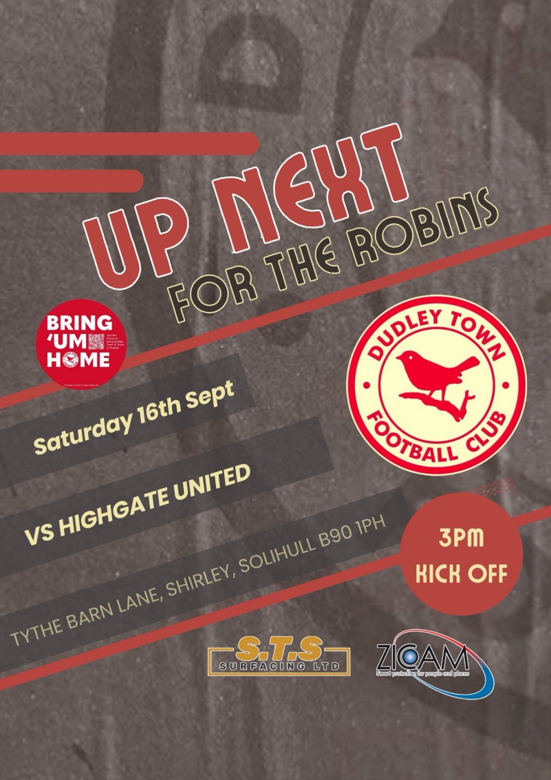 2023/24 Match Preview - Highgate United (A) - DUDLEY TOWN FC