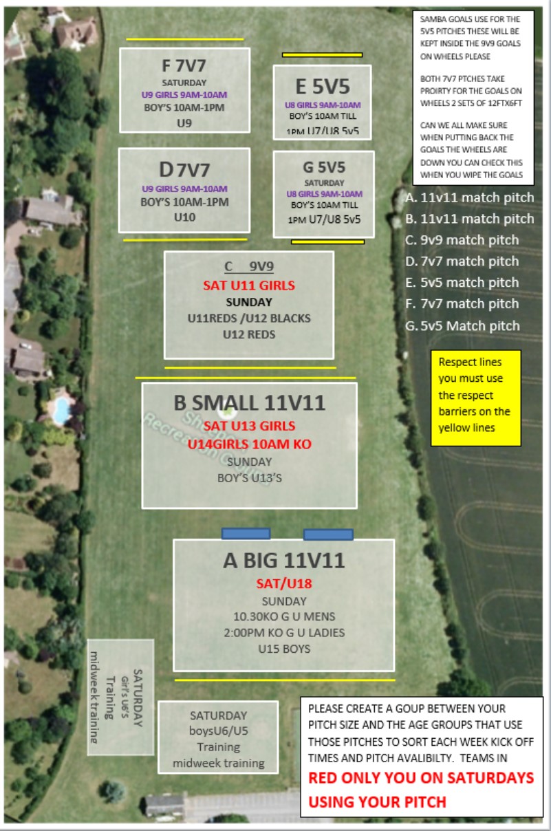 Sheepcot Pitch Allocation - Goring Robins FC