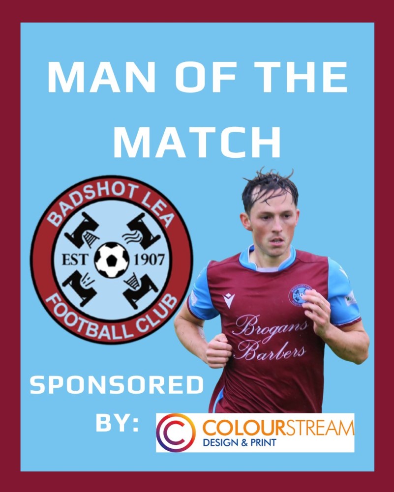 TODAY’S MAN OF THE MATCH v SOUTH PARK - Badshot Lea Football Club