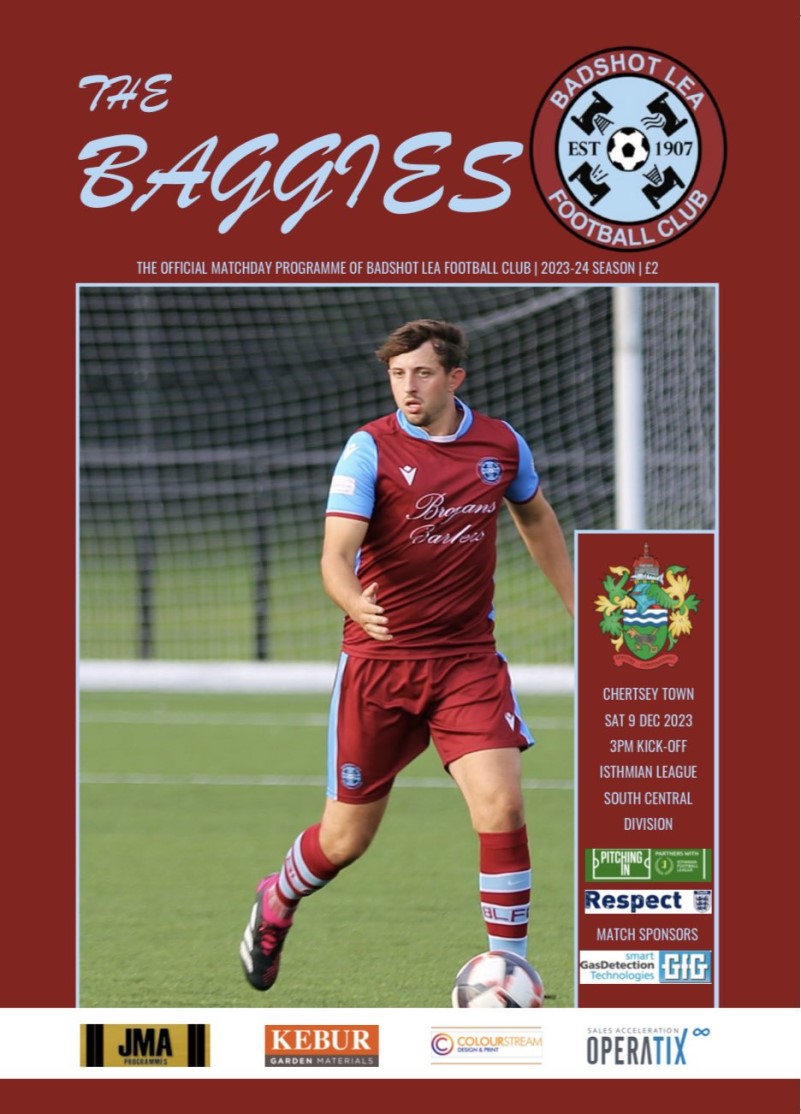 CHERTSEY MATCHDAY PROGRAMME PREVIEW - Badshot Lea Football Club