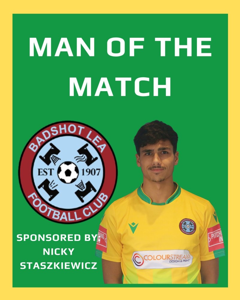 MAN OF THE MATCH TWICE - Badshot Lea Football Club