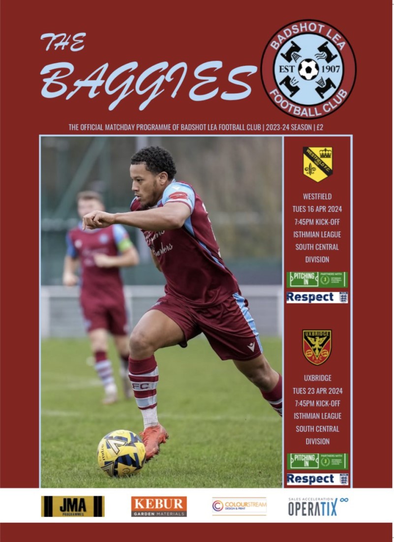 WESTFIELD MATCHDAY PROGRAMME PREVIEW - Badshot Lea Football Club
