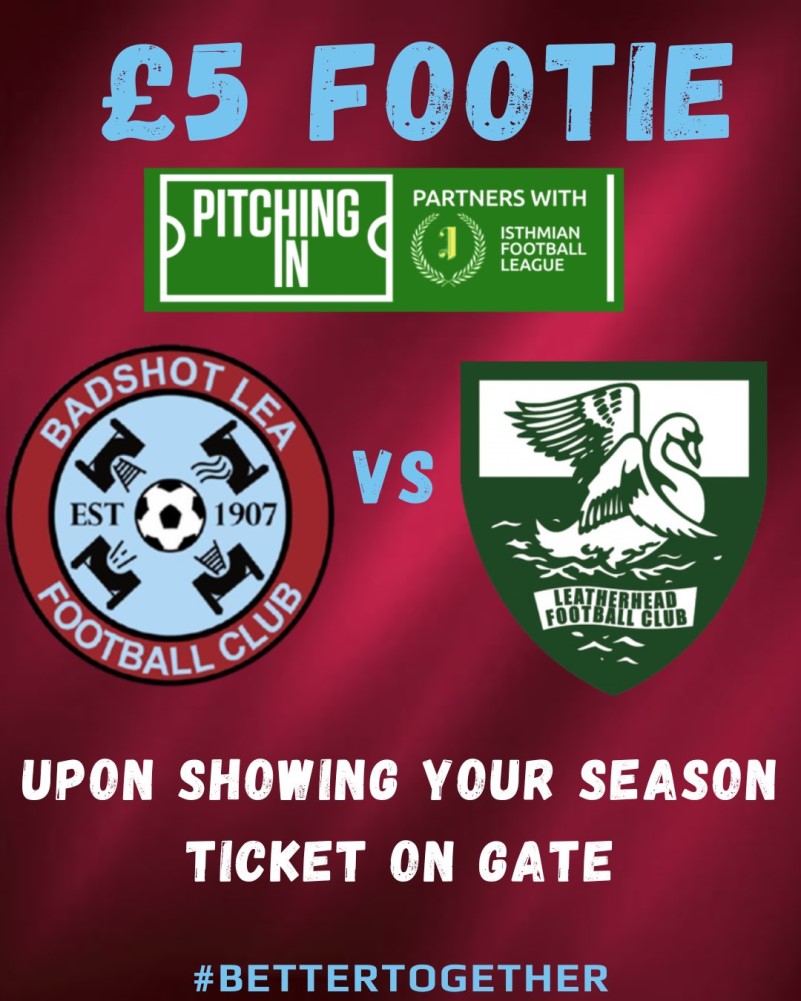 FOOTBALL FOR A FIVER SHOTS SEASON TICKET HOLDERS - Badshot Lea Football ...
