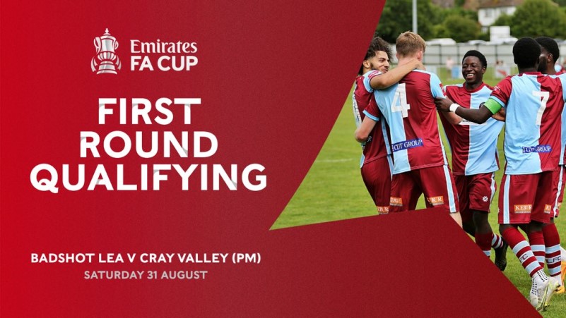 Badshot Lea Football Club, FA CUP FIRST QUALIFYING ROUND DRAW