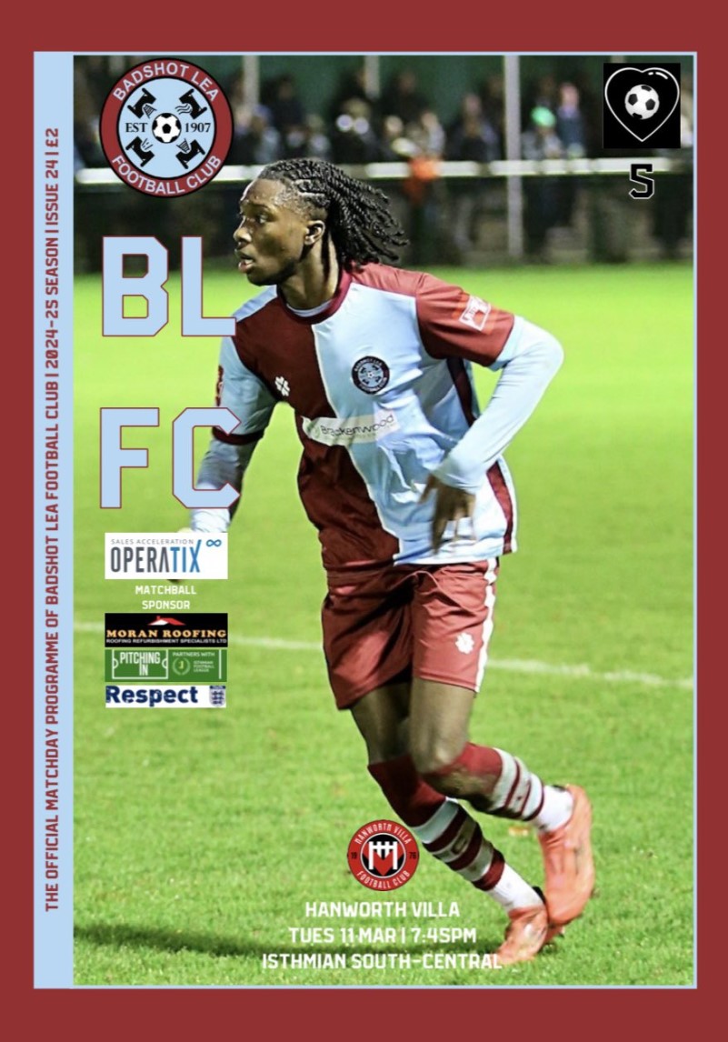NEW MATCHDAY PROGRAMME PREVIEW - Badshot Lea Football Club