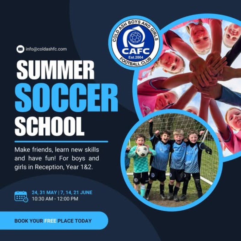 FREE Summer School for Years 1 & 2 - Cold Ash Boys & Girls FC