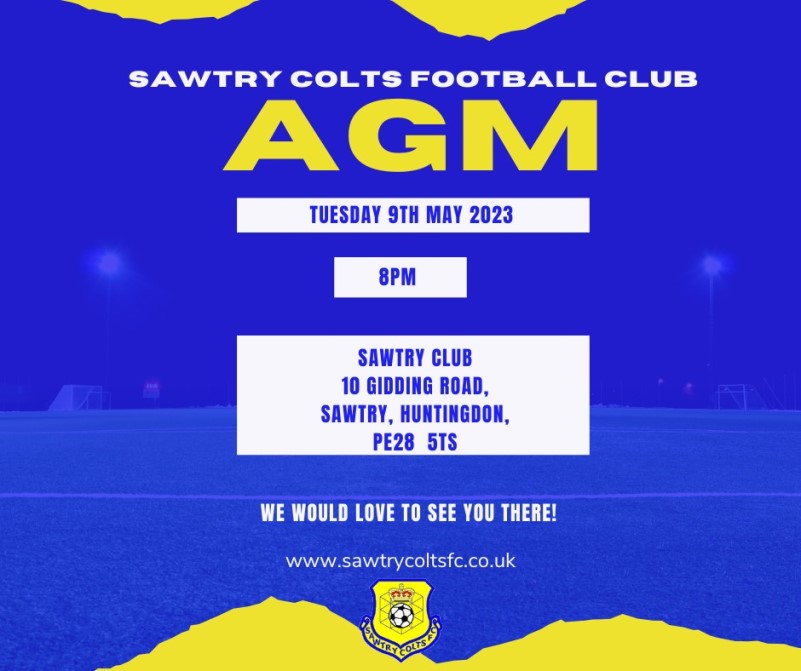 Sawtry Colts 2023 AGM - Sawtry Colts Football Club