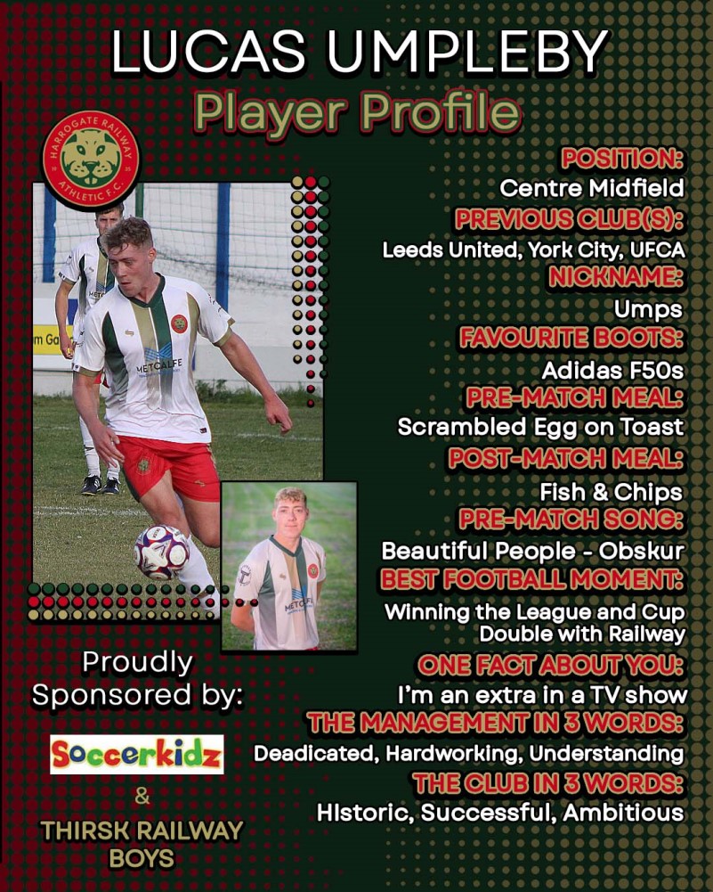 Player Profile: Lucas Umpleby - Harrogate Railway Athletic Football Club