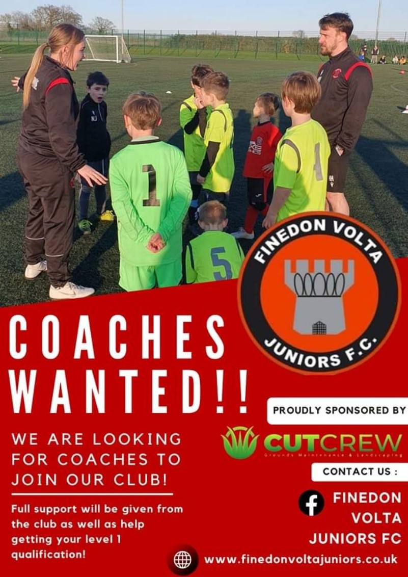 Calling new coaches - Finedon Volta Juniors FC