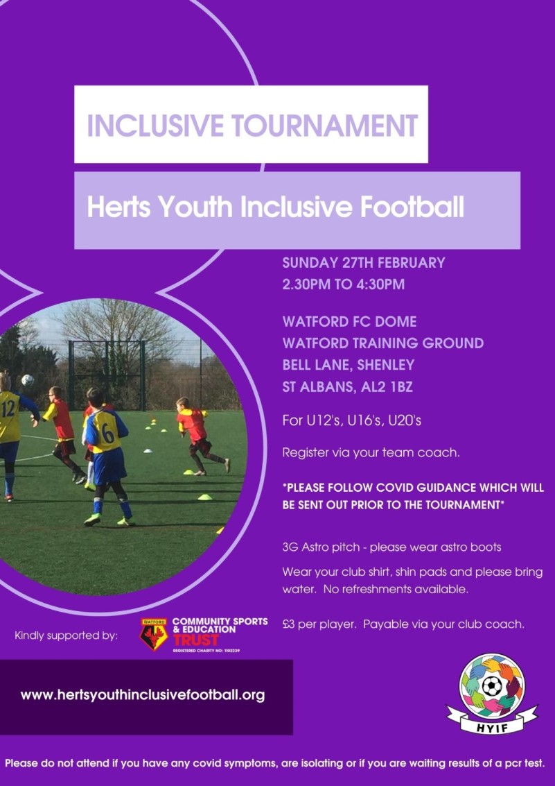 Everett Rovers FC, Inclusive Tournament - Herts Youth Inclusive Football