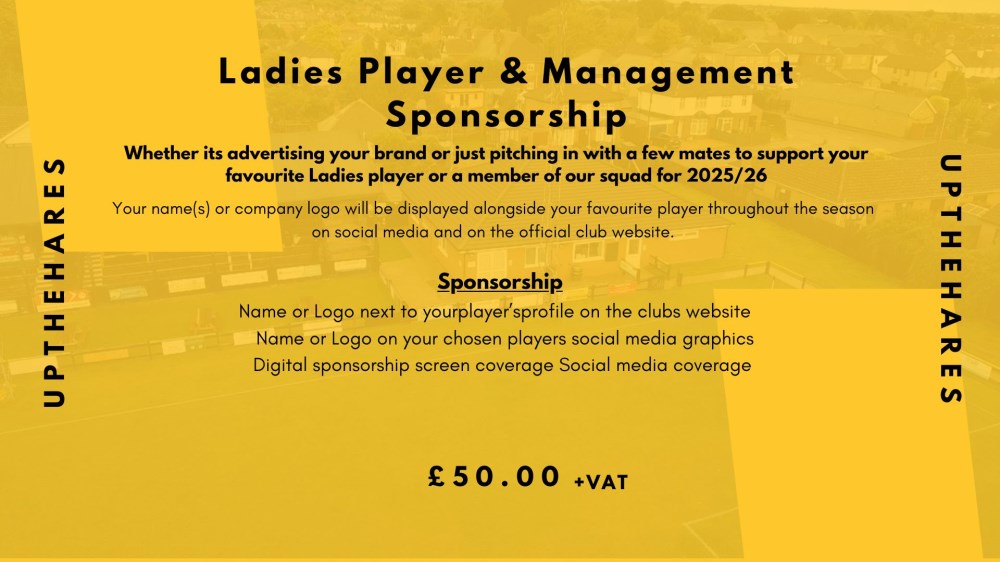 Ladies 1st team Sponsorship - March Town United FC
