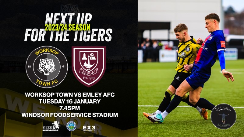 MATCH PACK: Emley AFC (H) 16.01.24 - Worksop Town FC
